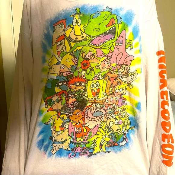 Nickelodeon | Shirts | Nickelodeon Long Sleeve Old School Characters ...